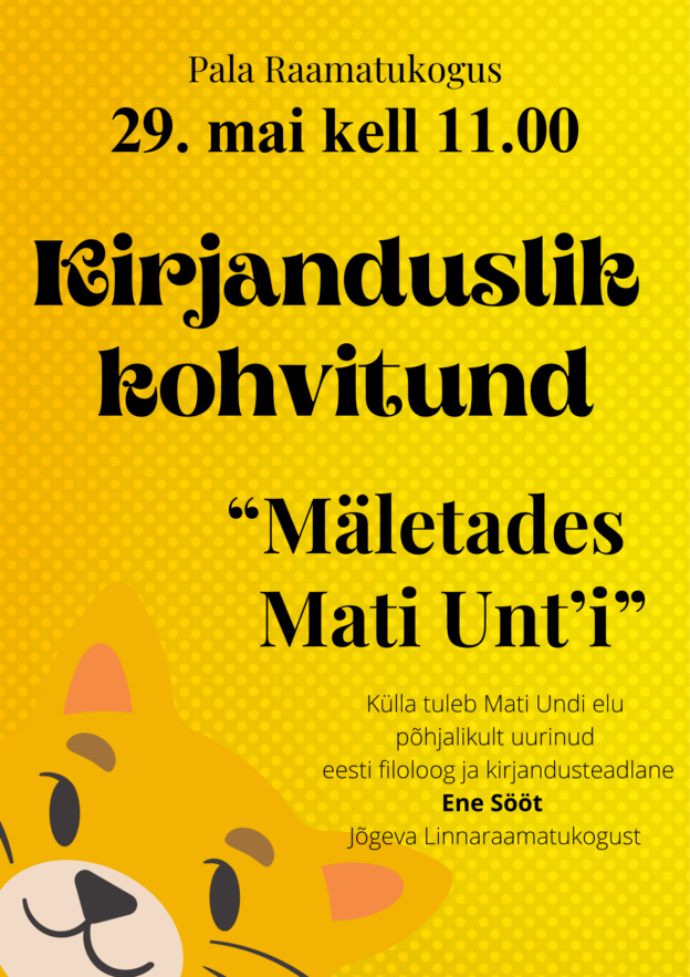 Kirjanduslik kohvitund “Mäletades Mati Unt´i” | PEIPSIÄÄRE VALLA ...